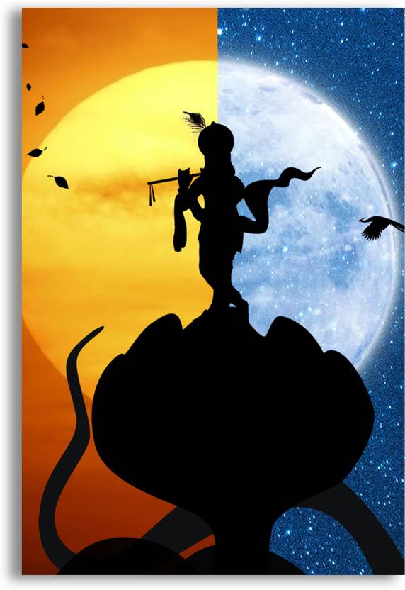 Lord Krishna Poster HD God Religious Poster For Pooja Room Office Decor ...