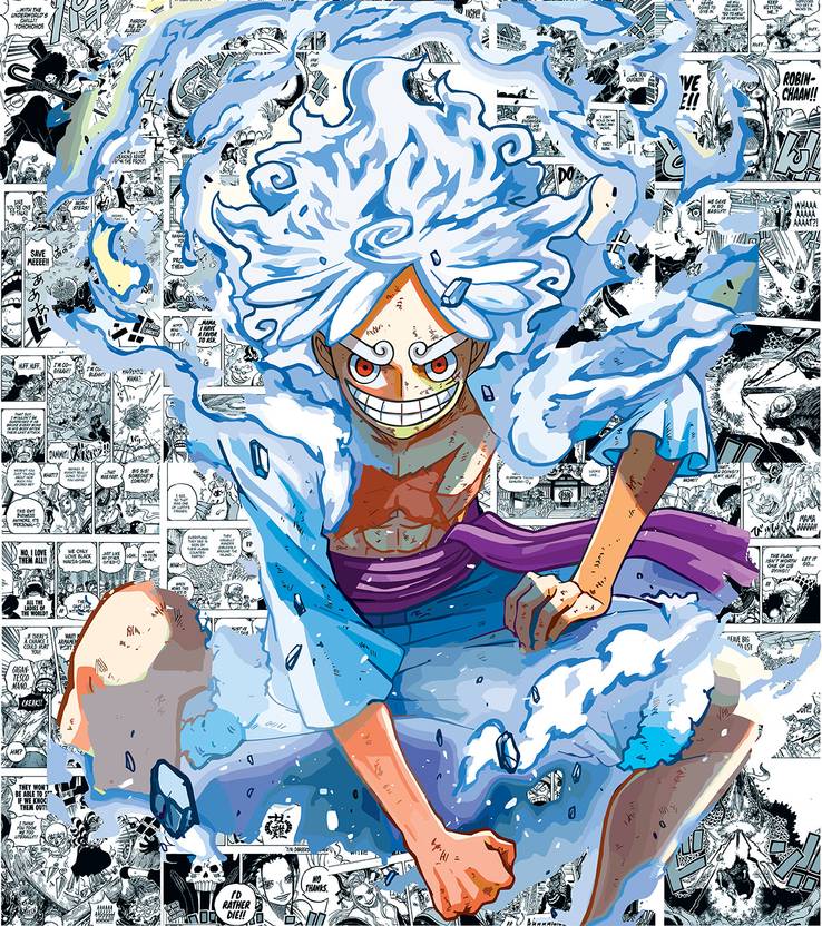 Monkey D Luffy Poster Gear 5 Joy Boy Anime Manga Stickers One Piece ...