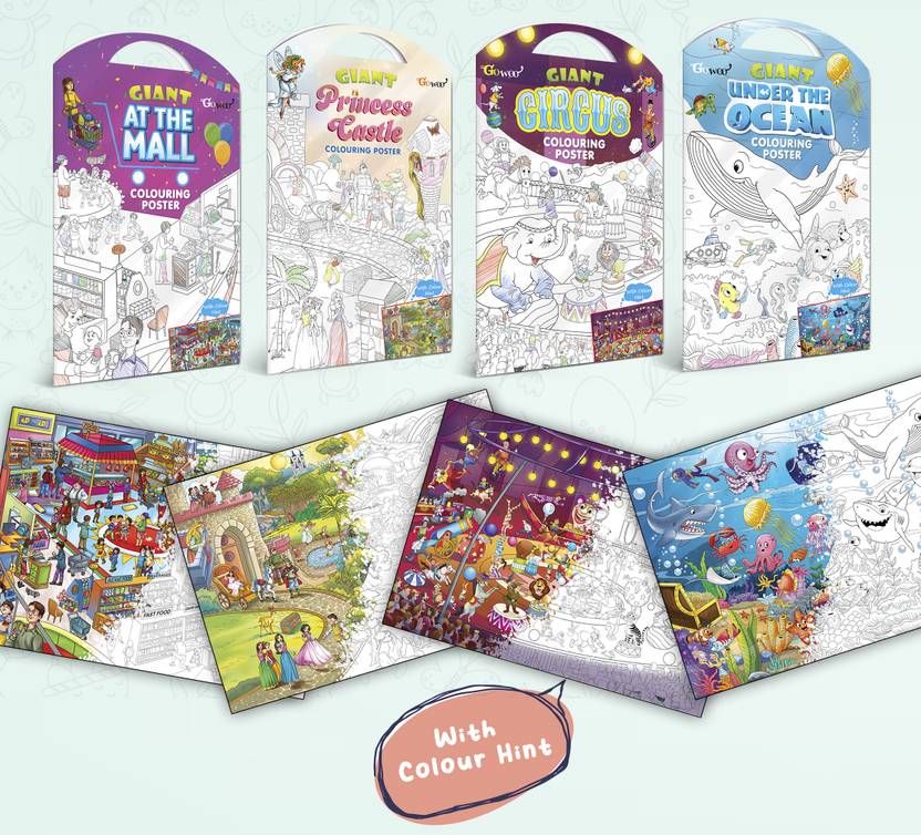 GIANT AT THE MALL COLOURING Charts, GIANT PRINCESS CASTLE COLOURING ...