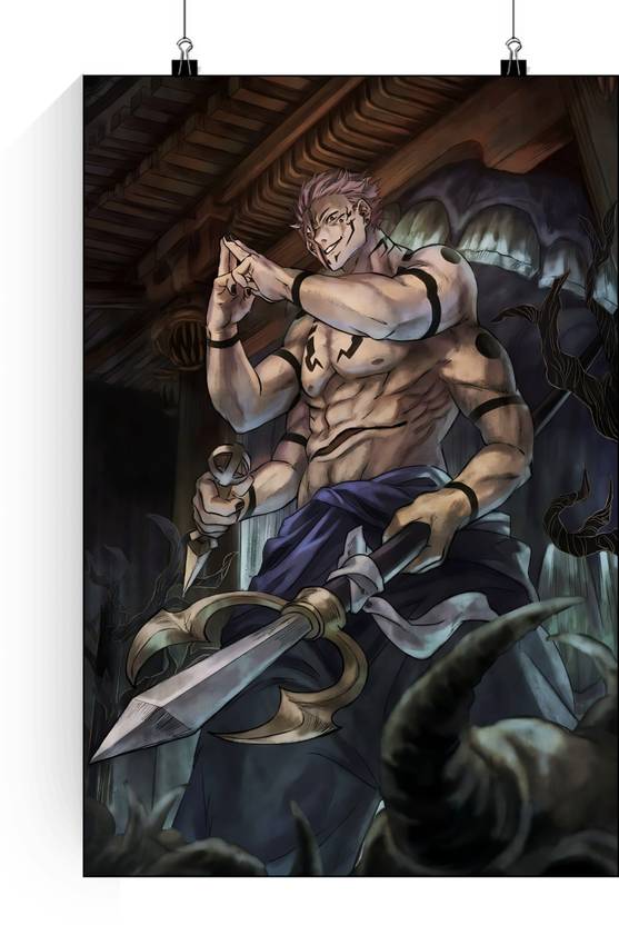Jujutsu Kaisen Sukuna Past Poster | Jujutsu Kaisen Sukuna Old Poster ...
