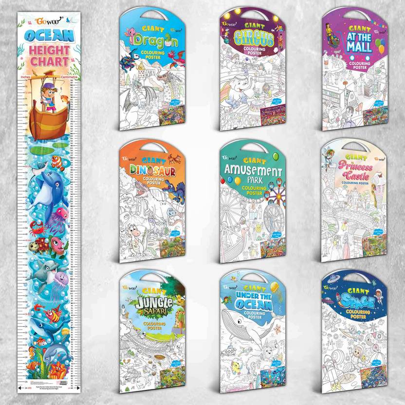 GIANT JUNGLE SAFARI COLOURING POSTER, GIANT AT THE MALL COLOURING ...