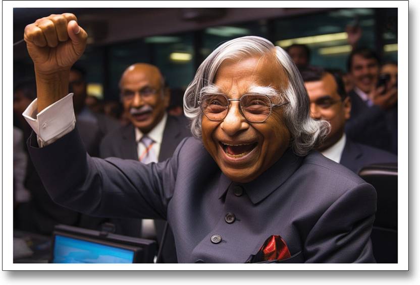 Dr. APJ Abdul Kalam Abstract Poster Roll Printed 12inch Width 18inch ...