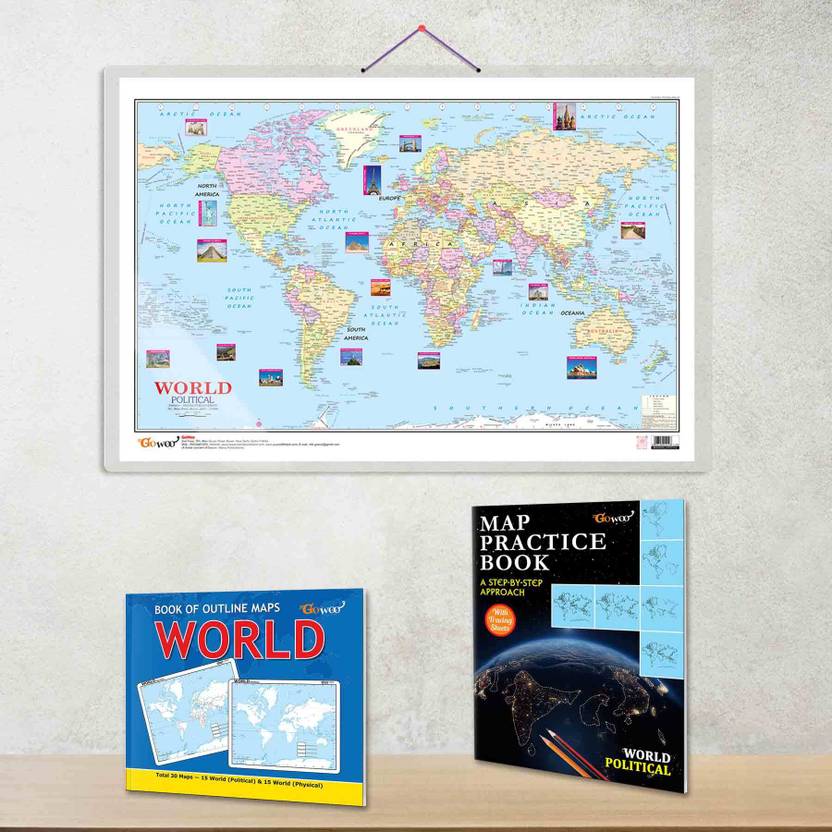 WORLD POLITICAL - MAP PRACTICE BOOK, BOOK OF OUTLINE MAPS WORLD and ...