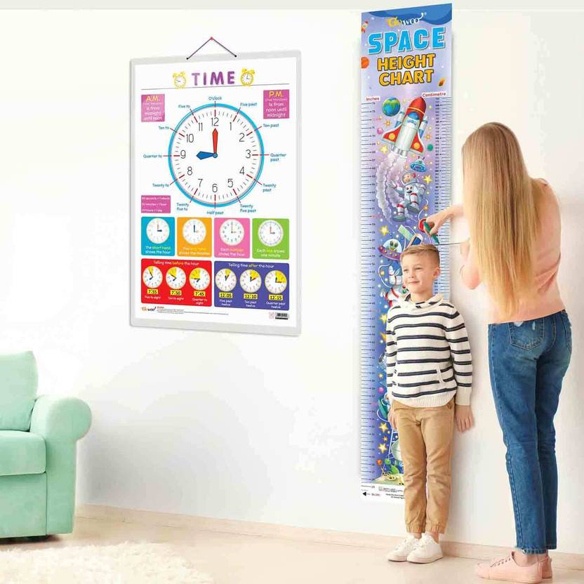 TIME CHART and SPACE HEIGHT CHART | Set of 2 charts 1 Educational + 1 ...
