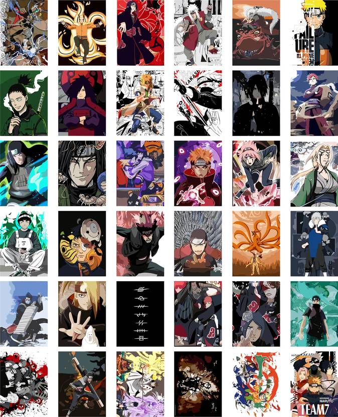 Naruto Posters - Uzumaki Naruto Wall Posters 6x4 Inch Set of 36-Naruto ...