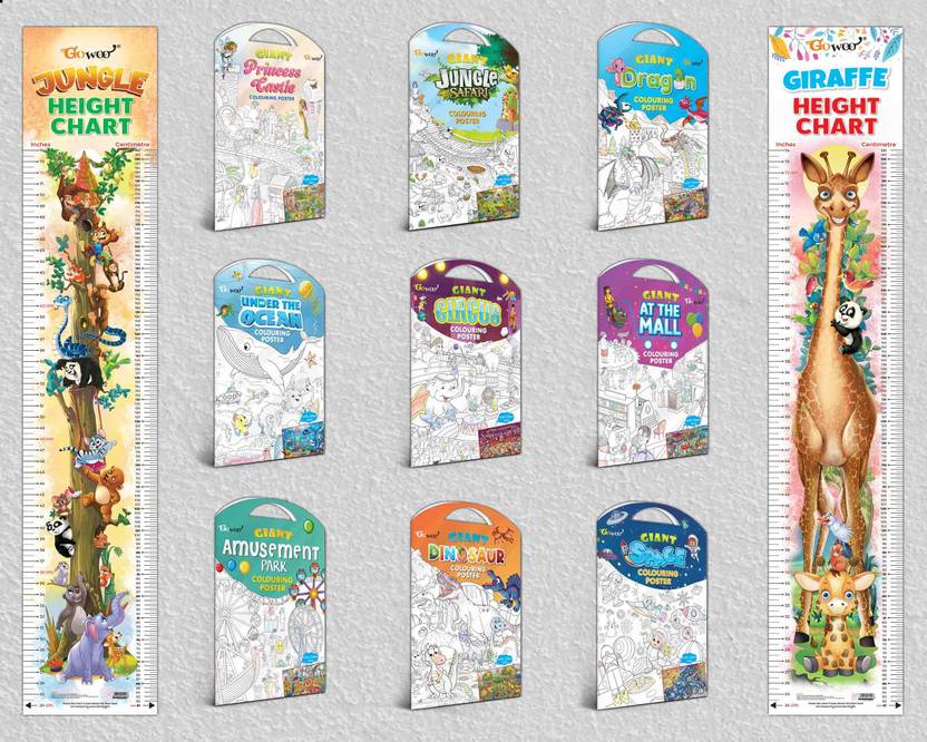 GIANT JUNGLE SAFARI COLOURING POSTER, GIANT AT THE MALL COLOURING ...
