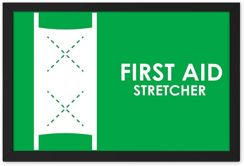First Aid Stretcher Digital Reprint Sign Frame Paper Print - Art ...