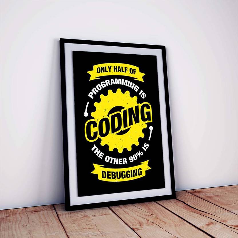 Coding Quotes Poster Engineering Quotes Wall Frames 12 Inch x 18 Inch ...