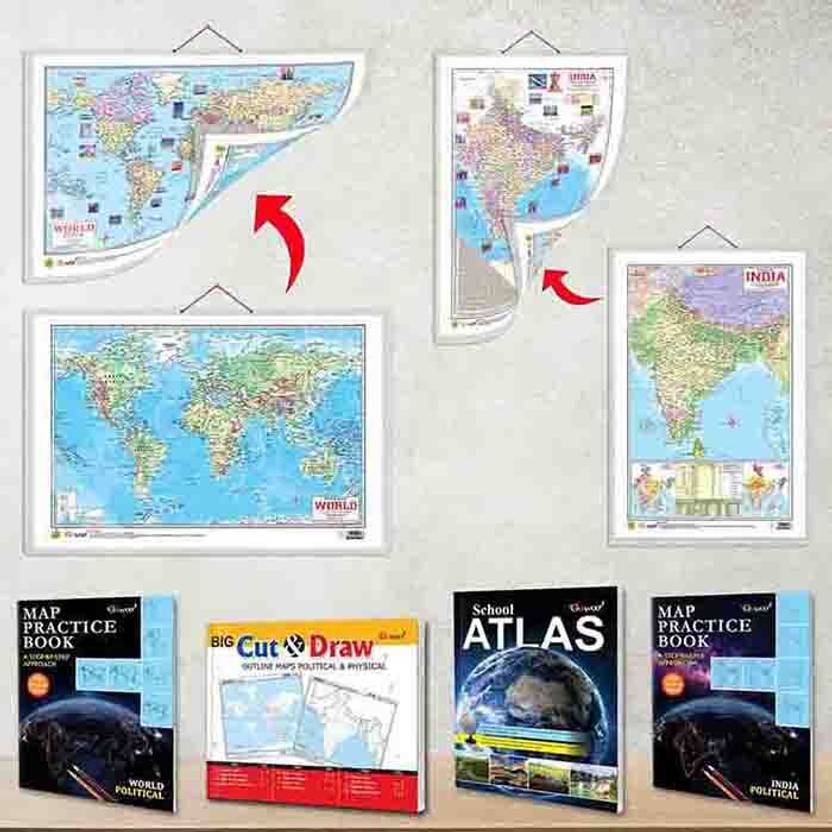 India POLITICAL - MAP PRACTICE BOOK, WORLD POLITICAL - MAP PRACTICE ...