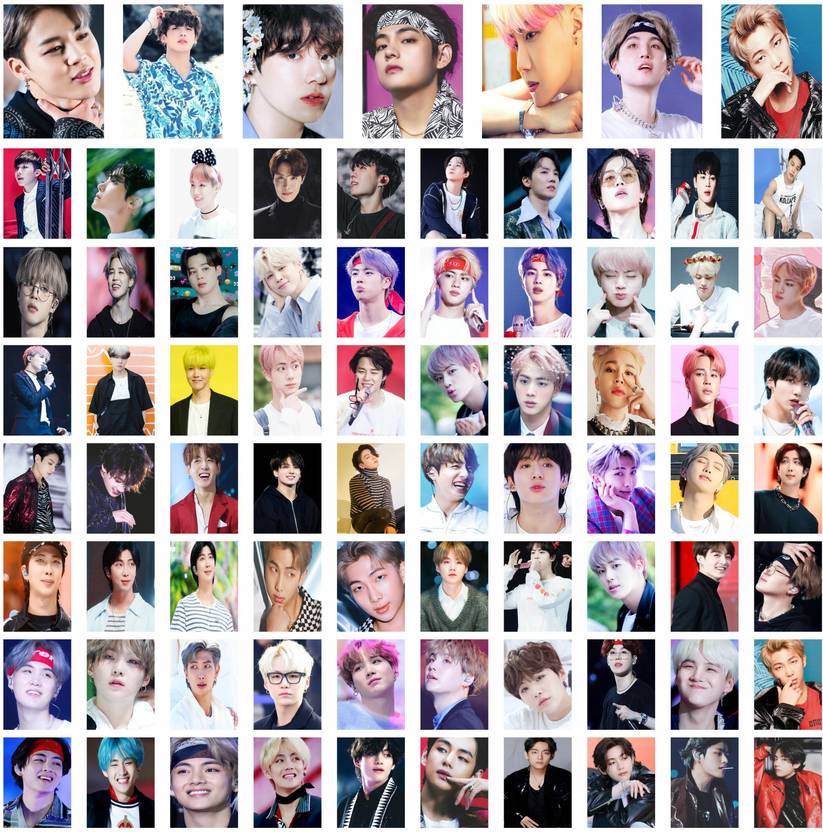 BTS Lomo Cards (Pack of 77) of All 7 Members Photo Cards For Room Decor ...