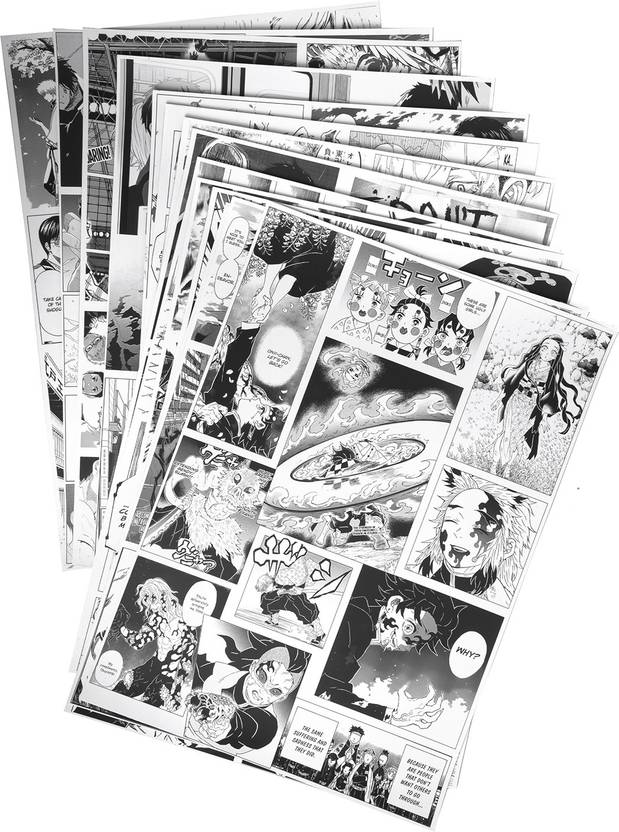 Manga Wall Collage Kit Anime Room Decor 15 PCS - Non-tearable 125 ...