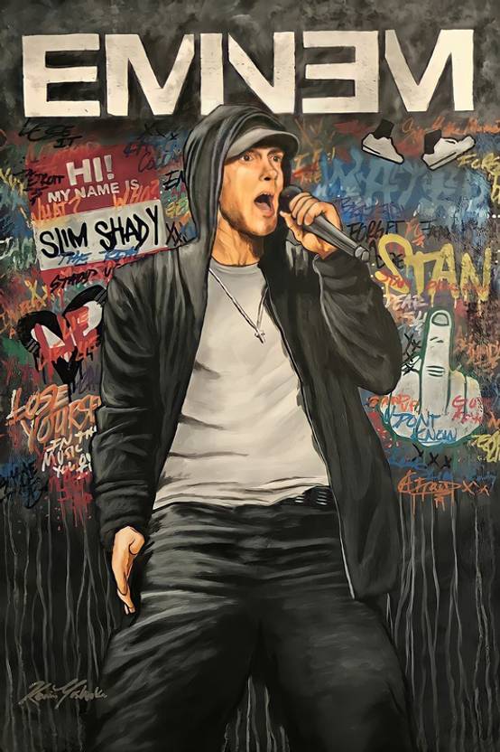 Eminem Rapper Poster for Room Wall Decoration, Size - 12 X 18 inches ...