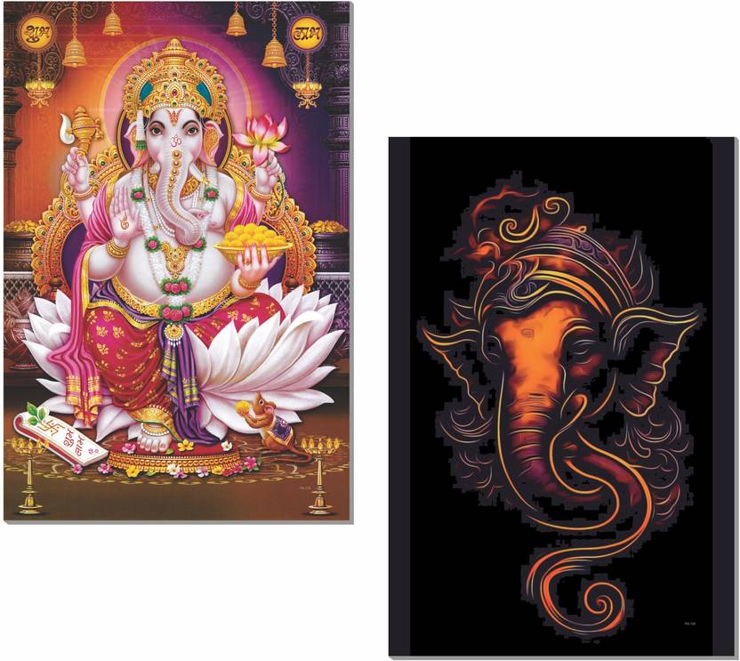 Lord Ganesha Posters for Wall (12 x 18 inch), Ganesh Ji Wall Poster ...