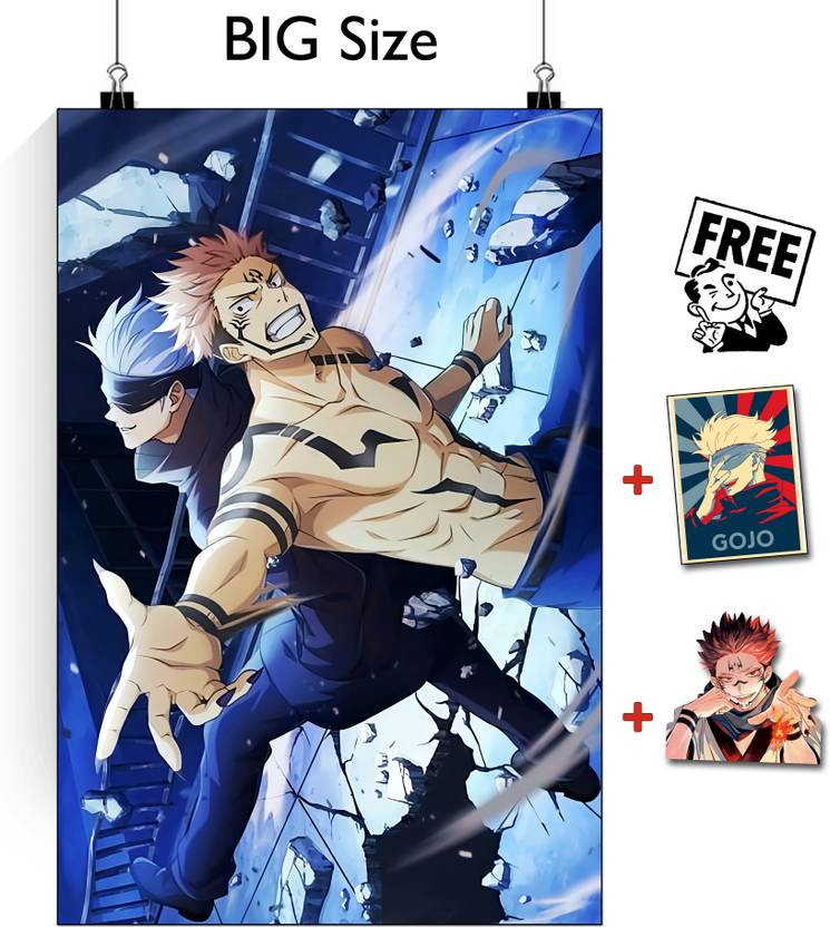 Gojo Satoru And Sukuna First Fight Poster | Jujutsu Kaisen Gojo Vs ...