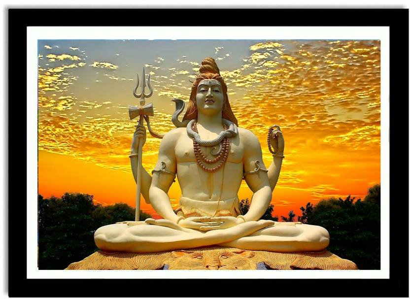 Shiv ji Poster for Room,Lord Shiva framed poster Photographic Paper ...