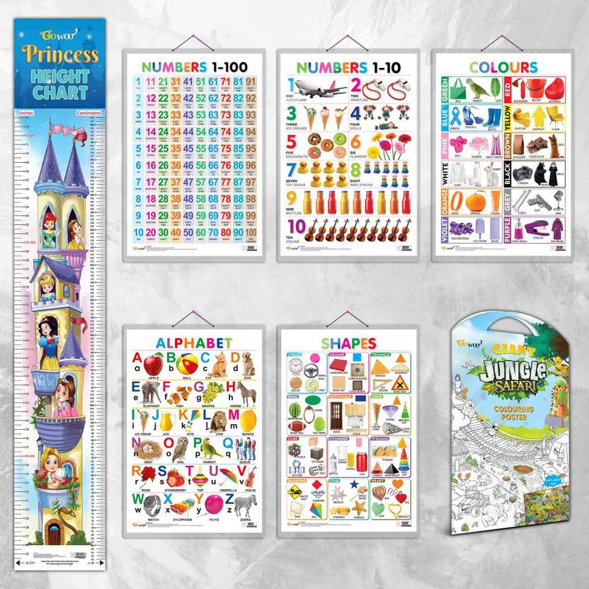 Alphabet, Numbers 1-10, Numbers 1-100, Colours, Shapes, GIANT JUNGLE ...