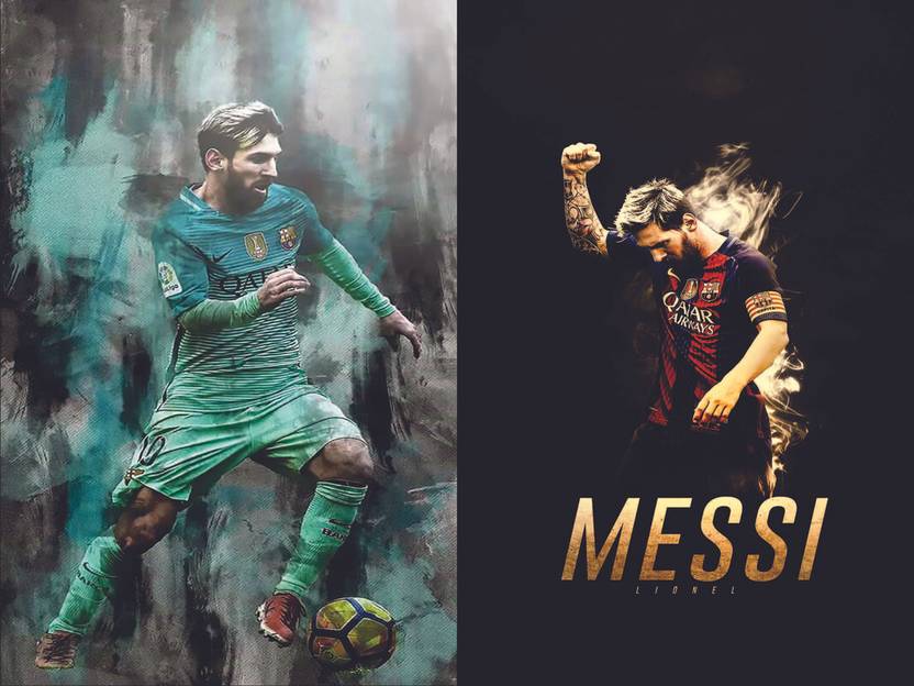 Barça Brilliance: The Artistry of Messi in Posters:Printed by WK on ...