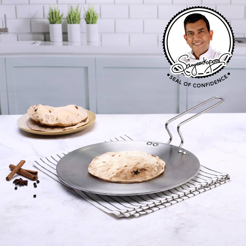 WONDERCHEF Nigella TriPly Stainless Steel Roti Tawa, 4mm Thickness ...