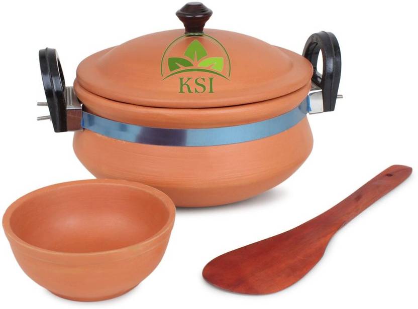 KSI Handmade Terracotta Clay Handi for Cooking / Mud Handi / Earthen ...
