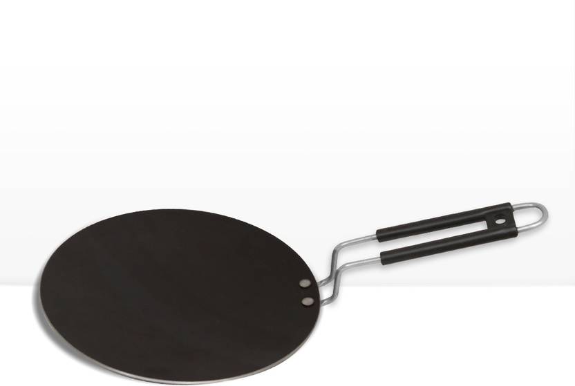soromito Pre-Seasoned Virgin iron Roti Tawa with Tough Handle Loha Tawa ...