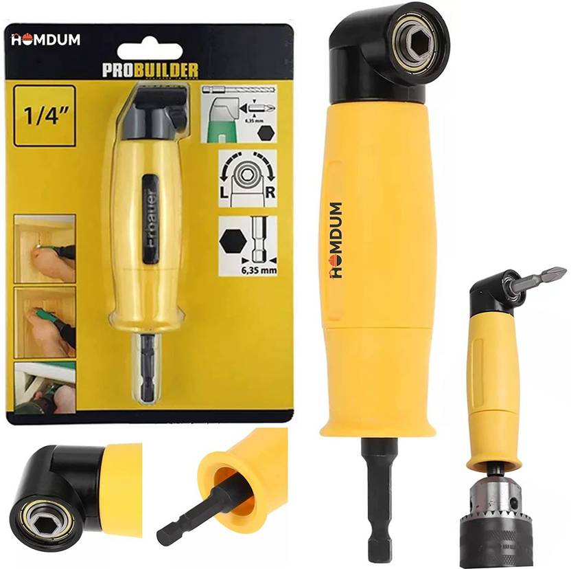 Homdum 90 Degree Drill Attachment 1/4 inch Right Angle Drill 90 Degree ...