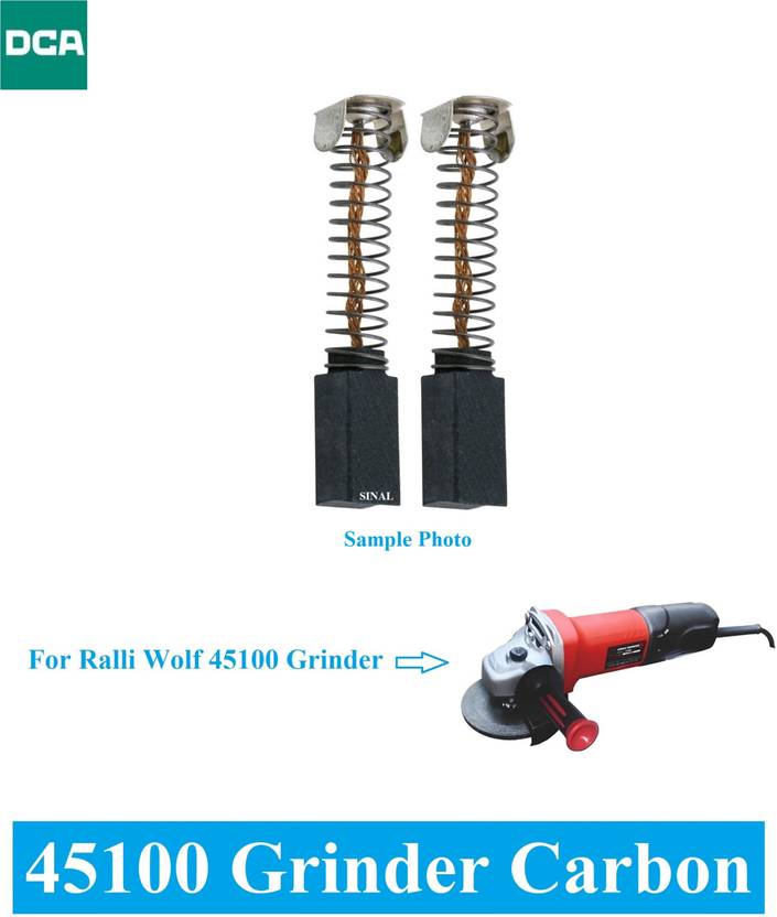 SINAL Carbon Brush Set (DCA Make) For Ralli Wolf Angle Grinder Model ...