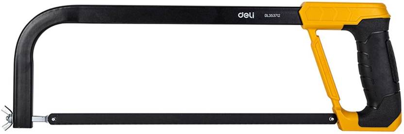 Deli 12" Hacksaw 300mm 65Mn Heavy Duty Hand Saw Adjustable Blade Coated ...