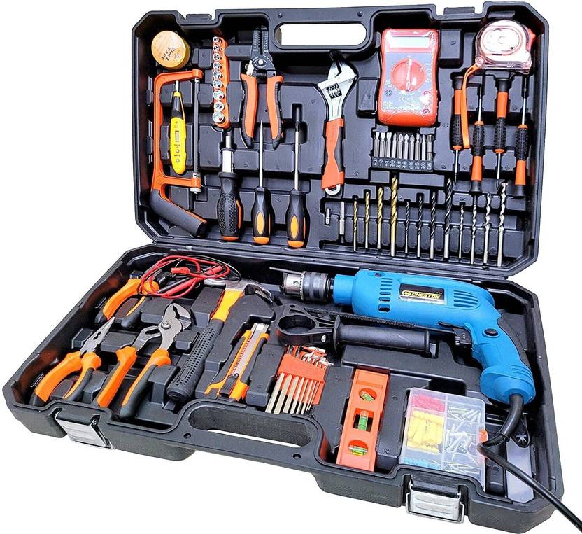 CHESTON Cheston Powerful Impact Drill Machine Kit 13mm Chuck with 128 ...