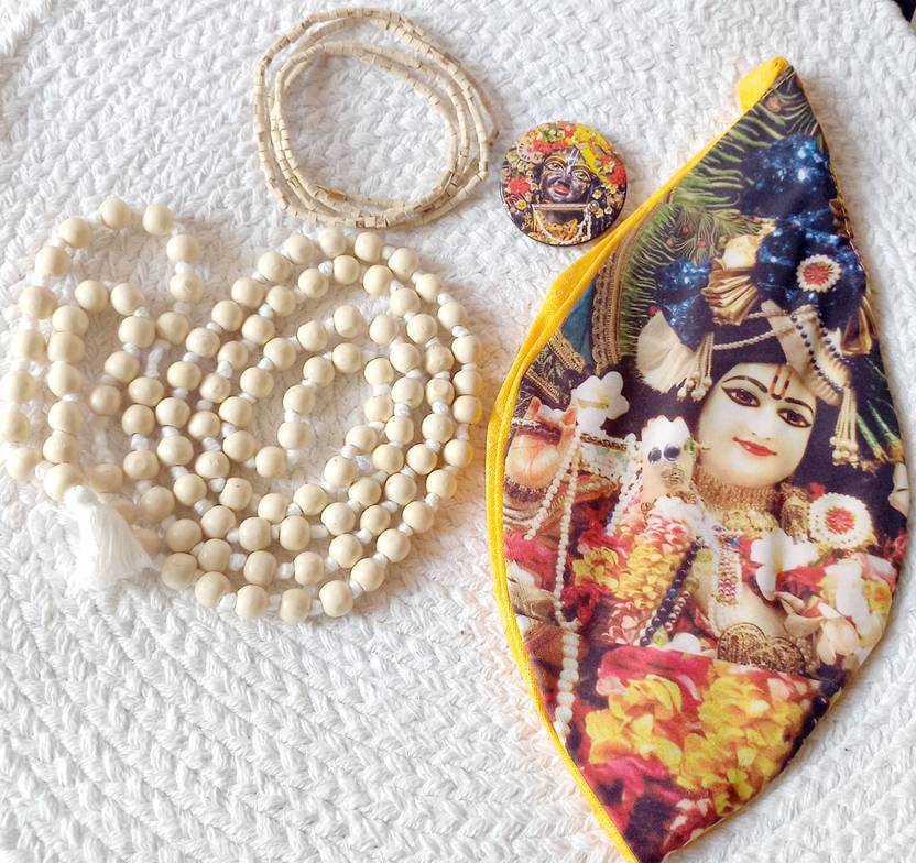 UAS ACHYUTA EXPERT TRADING CO UAS KHADI YELLOW PRINTED BEAD BAG ...