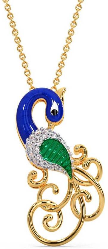 Candere by Kalyan Jewellers Diamond Pendant 18kt Yellow Gold Pendant ...