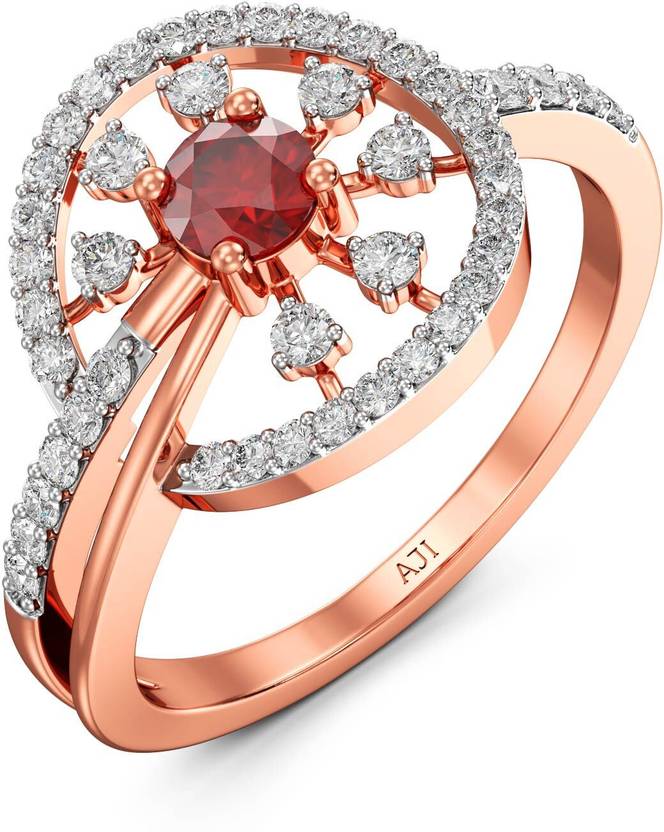 Joyalukkas Radiant Red Vintage rosegold Diamond Ring 18kt Ruby Rose ...