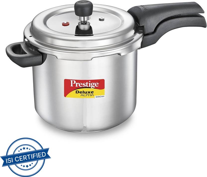 Prestige Deluxe Alpha Svachh 5.5 L Outer Lid Induction Bottom Pressure ...