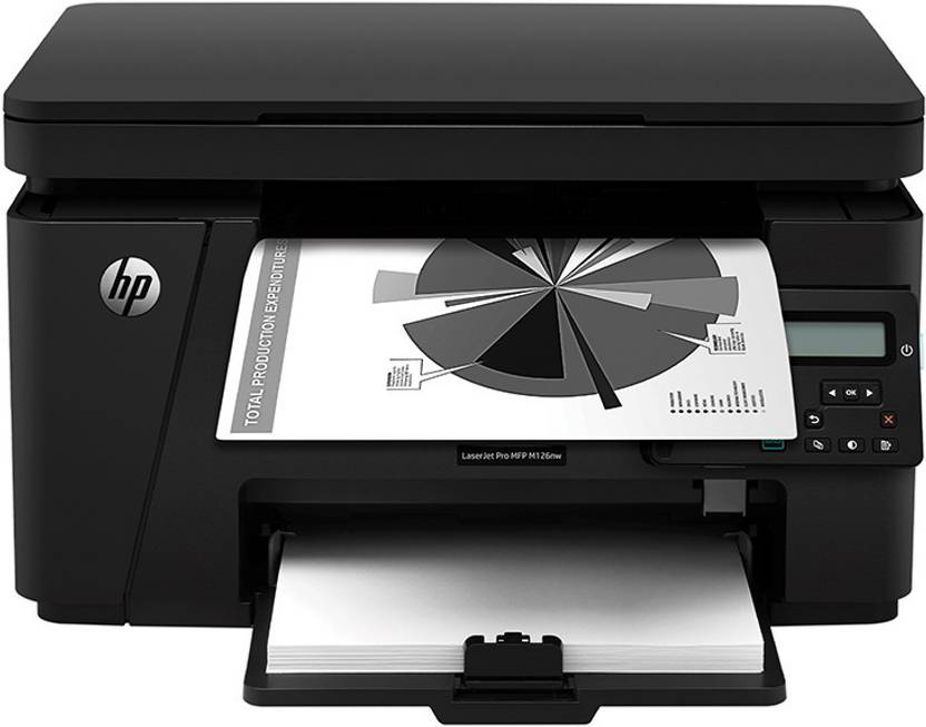 HP LaserJet Pro MFP M126nw Multi-function WiFi Monochrome Laser Printer ...