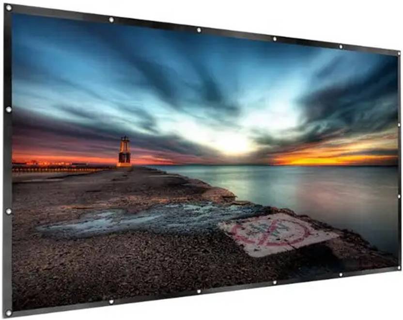 Seaview Premium Eyelet Projector Screen 100 Inch Diagonal 4:3 Aspect ...