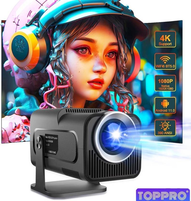 TOPPRO HY320 1GB/8GB FullHD Android 11 Projector WiFi 6/BT5 180 ...