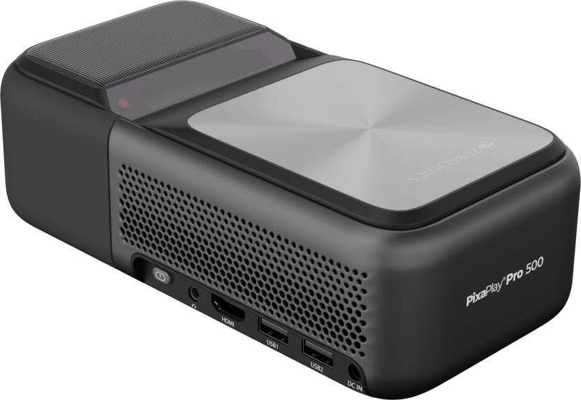 ZEBRONICS Zeb-Pixaplay Pro 500 (Zeb-MLP 10) (12500 lm) Portable 1080p ...