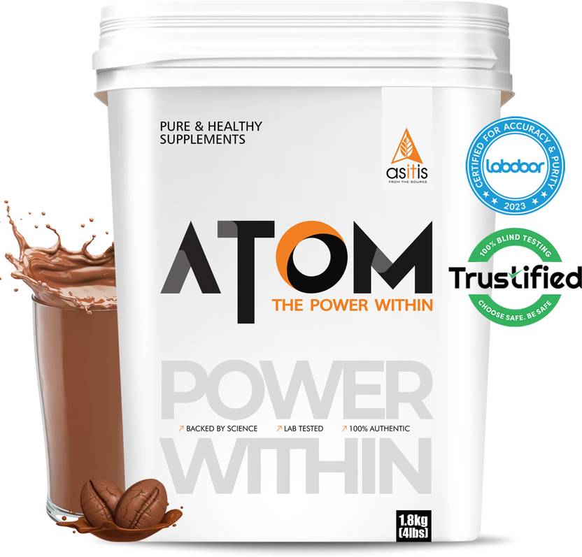 AS-IT-IS Nutrition AS-IT-IS ATOM Whey Protein 1.8kg with Digestive Enzymes | Mocha Cappuccino ...