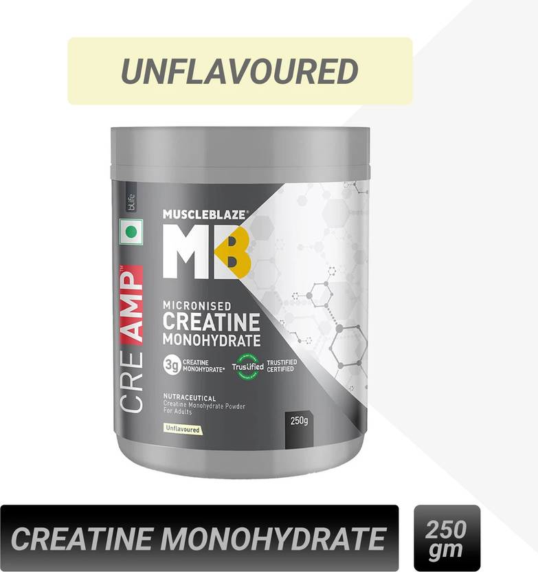 MUSCLEBLAZE Micronised Creatine Monohydrate CreAMP Powder, Trustified ...