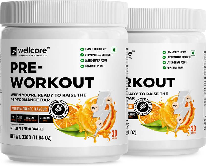 Wellcore Pre Workout | Caffeine Free | Explosive Strength | Intensified ...