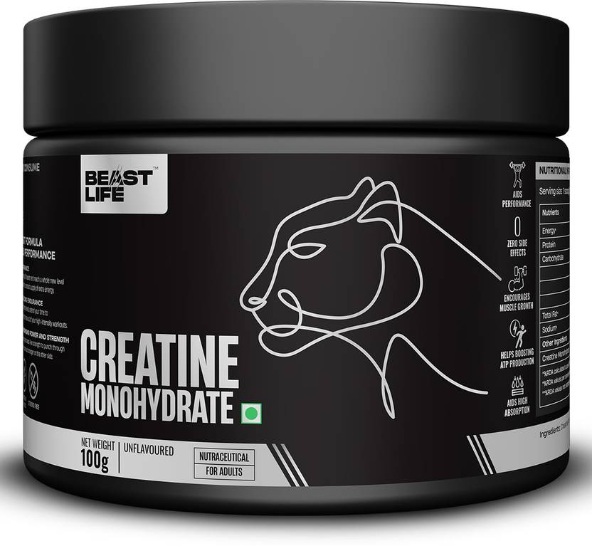 BeastLife Super Micronized Creatine Monohydrate Unflavoured 100g | NABL ...