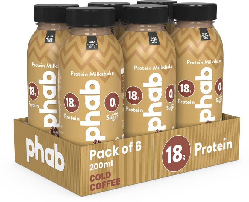 Phab Protein Milkshake with 18gprotein Pack of 6 Protein Shake Price in ...