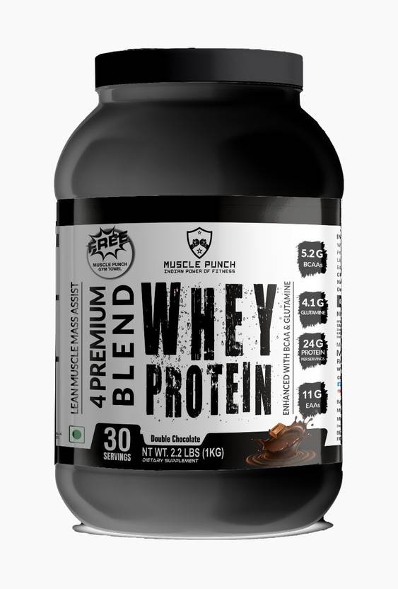 Muscle Punch Blend Whey Protein Double Chocolate Flavor 1kg Enhanced ...