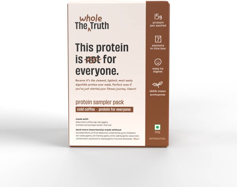 The Whole Truth 15g Protein/Sachet|Sampler Pack of 7 Whey Protein Price ...
