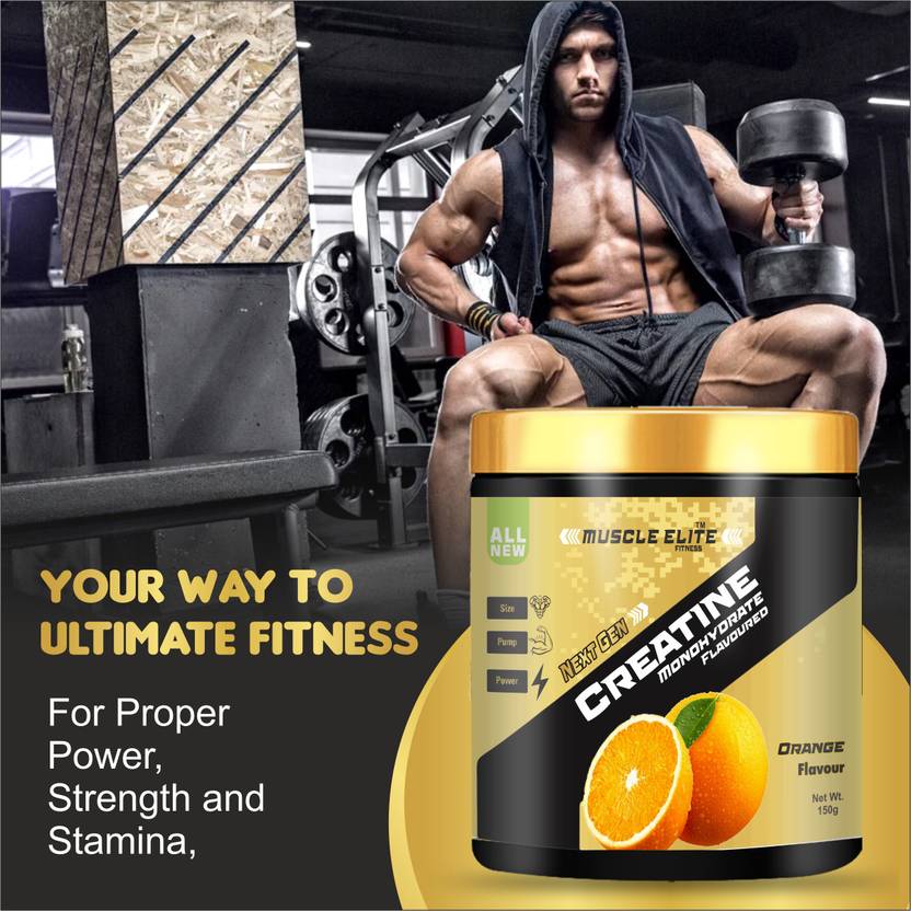 MUSCLE ELITE FITNESS Creatine Monohydrate Strength,100% Pure, Athletic ...