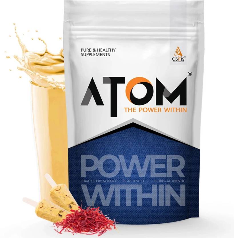 AS-IT-IS Nutrition ATOM PWR Whey Protein with Enzymes, 24g Protein, 1Kg Kesar Kulfi Whey Protein ...