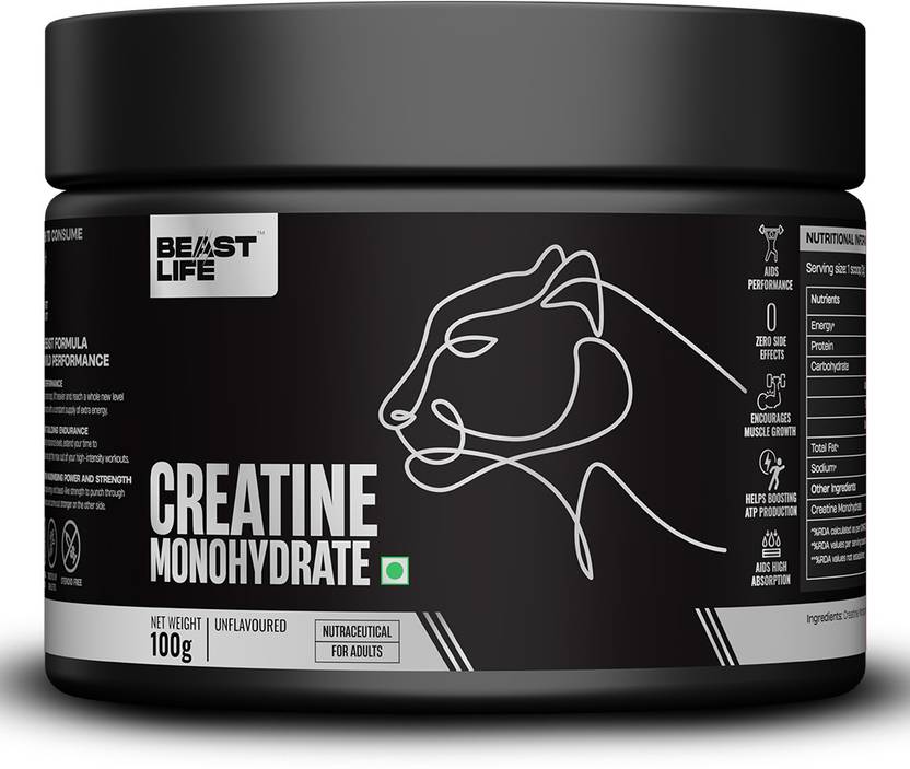 BeastLife Super Micronized Creatine Monohydrate Unflavoured 100g | NABL ...