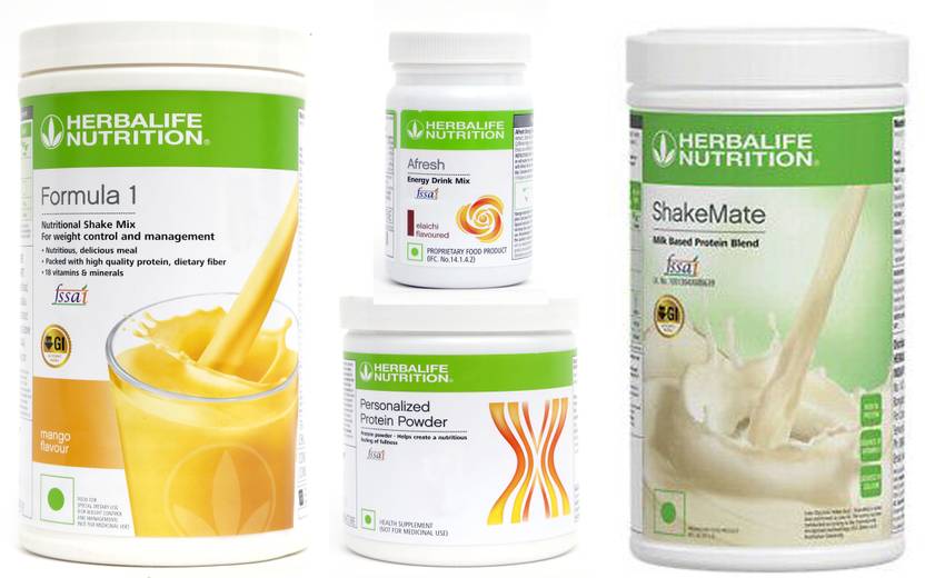 HERBALIFE Formula 1 Mango + Protein Powder 200 G + Afresh - Elaichi ...