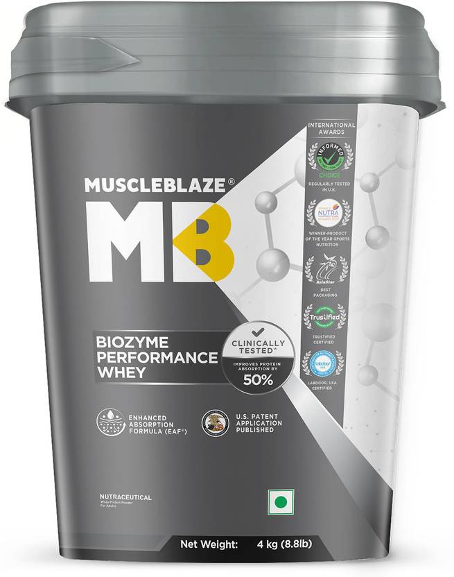 MUSCLEBLAZE Biozyme Performance Whey Protein, Informed Choice UK ...