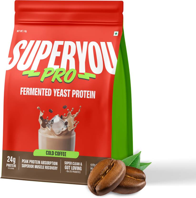 SUPERYOU Pro Fermented Yeast Protein, 24g Protein, Gut Friendly, Superior Muscle Recovery ...