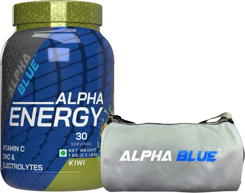 ALPHABLUE Alpha Energy Supplement Powder + Gym Bag |Combo | Rich Source ...